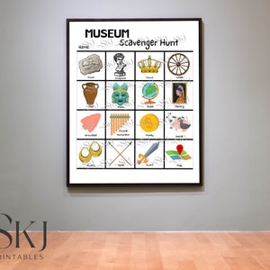 PRINTABLE Museum Scavenger Hunt Worksheet - Field Trip Worksheet for ...