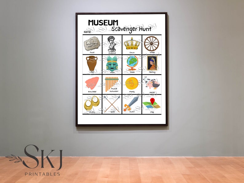 PRINTABLE Museum Scavenger Hunt Worksheet - Field Trip Worksheet for ...