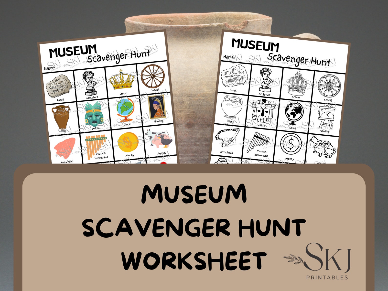 PRINTABLE Museum Scavenger Hunt Worksheet - Field Trip Worksheet for ...