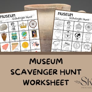 PRINTABLE Museum Scavenger Hunt Worksheet - Field Trip Worksheet for ...