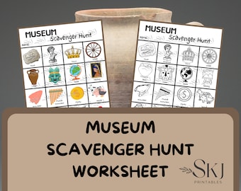 PRINTABLE Museum Scavenger Hunt Worksheet - Field Trip Worksheet for ...