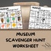 PRINTABLE Museum Scavenger Hunt Worksheet - Field Trip Worksheet for ...