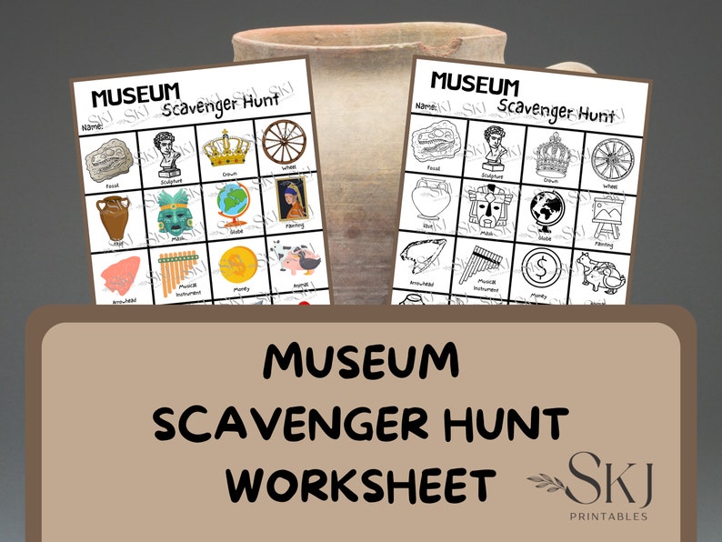 PRINTABLE Museum Scavenger Hunt Worksheet - Field Trip Worksheet for ...
