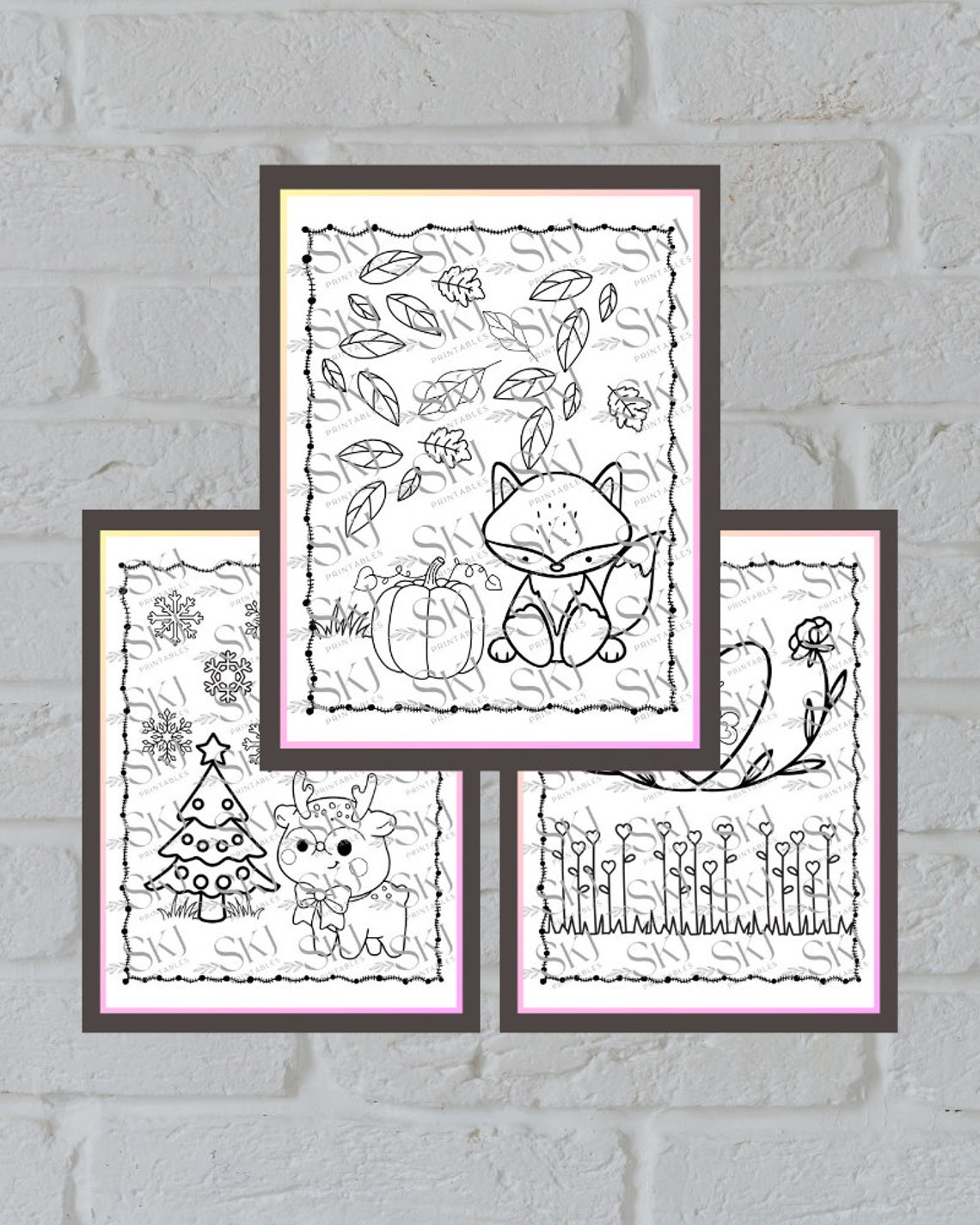 PRINTABLE Seasonal Coloring Pages for Boys and Girls Digital - Etsy