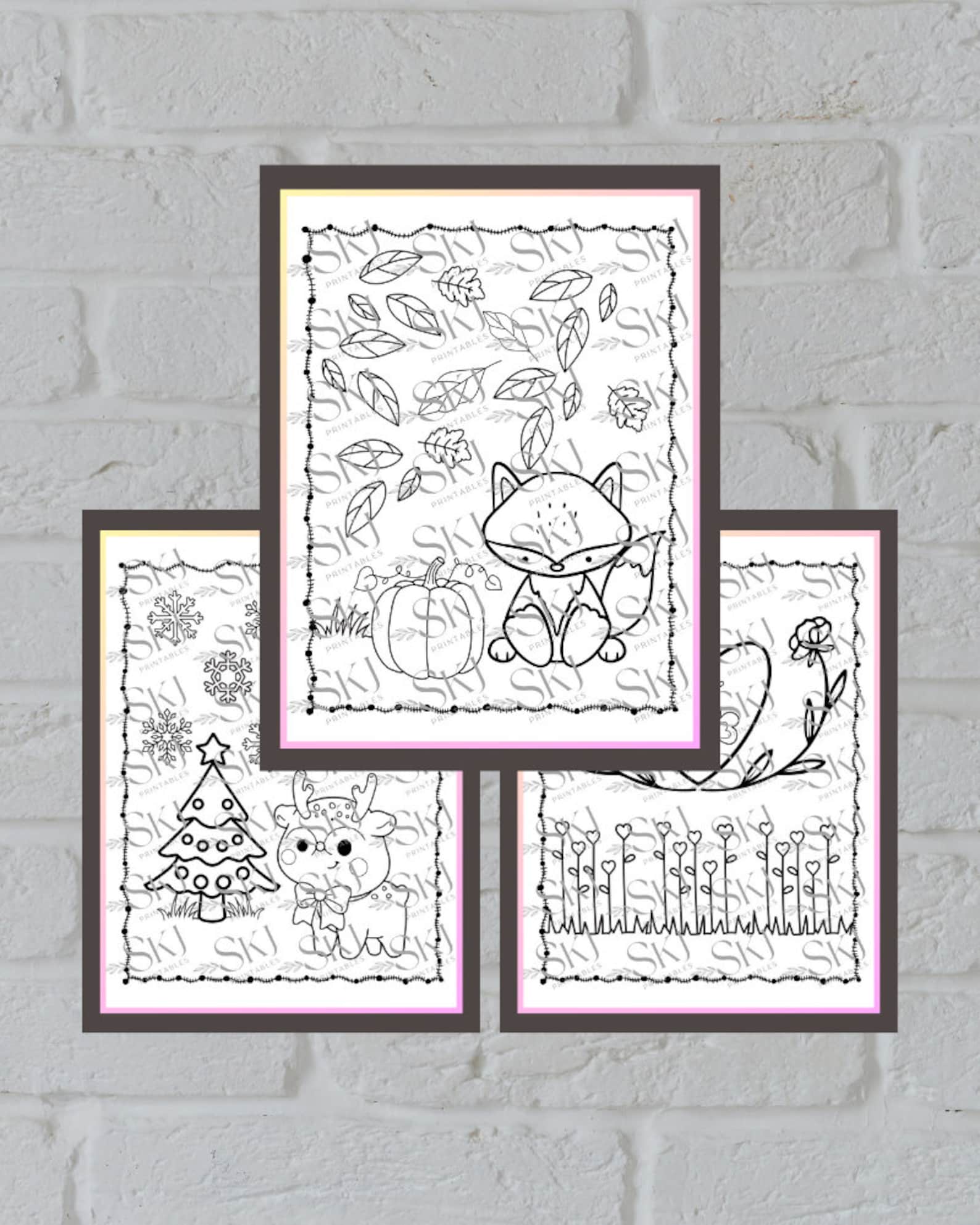 PRINTABLE Seasonal Coloring Pages for Boys and Girls - Digital Download ...