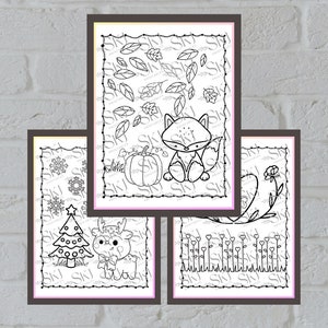 PRINTABLE Seasonal Coloring Pages for Boys and Girls - Digital Download ...