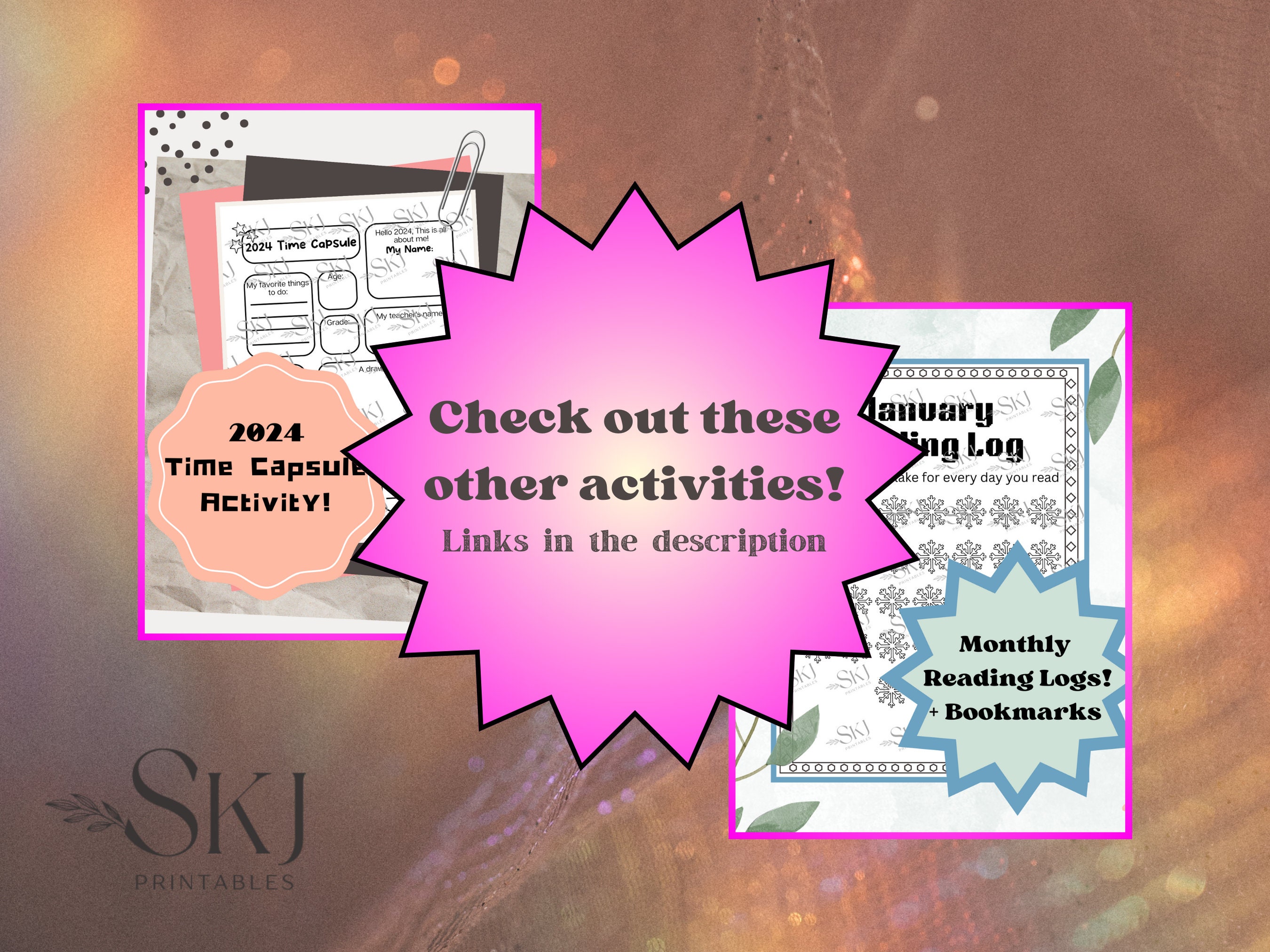 PRINTABLE 2024 New Years Resolutions Worksheet, New Year's Activity for ...