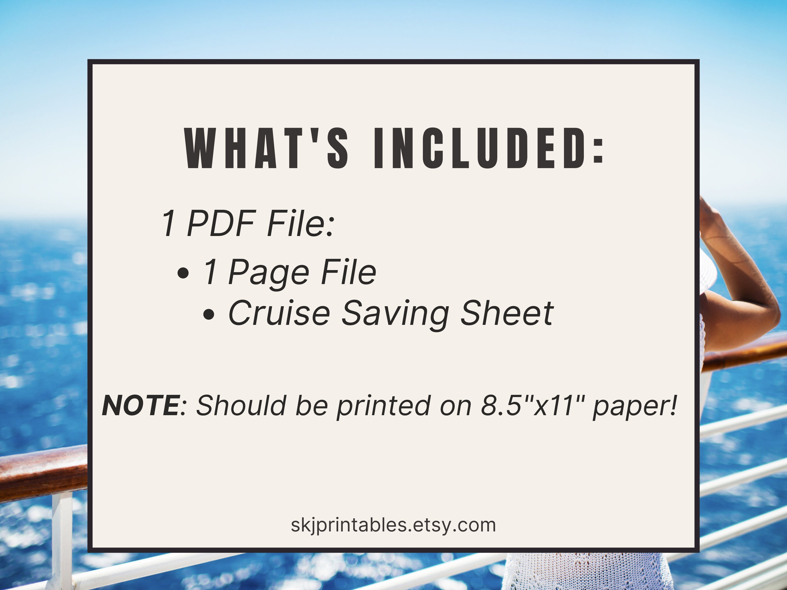 PRINTABLE Cruise Budget, Cruise Vacation Budget, Short-term Savings ...