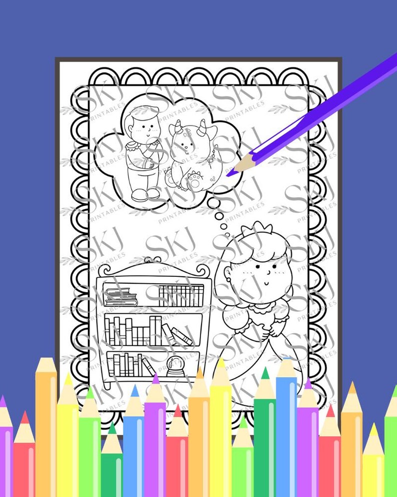 PRINTABLE Fantasy-themed Coloring Pages for Boys and Girls - Digital ...