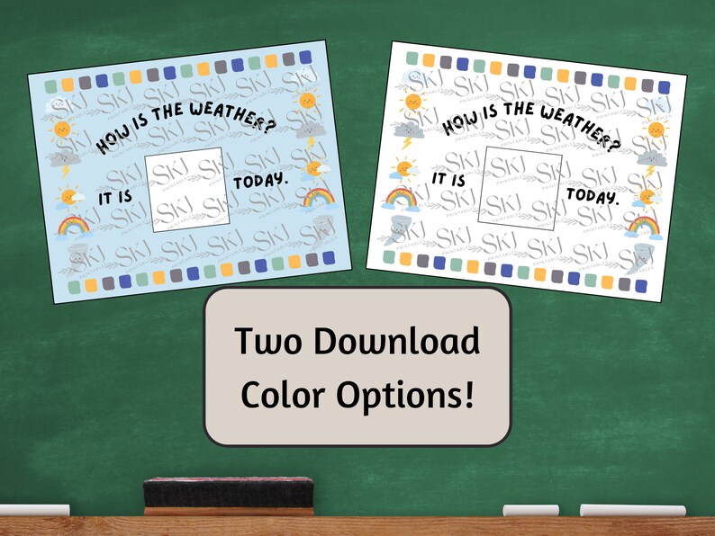 PRINTABLE Daily Weather Chart, Classroom Decor, Weather Chart Classroom ...