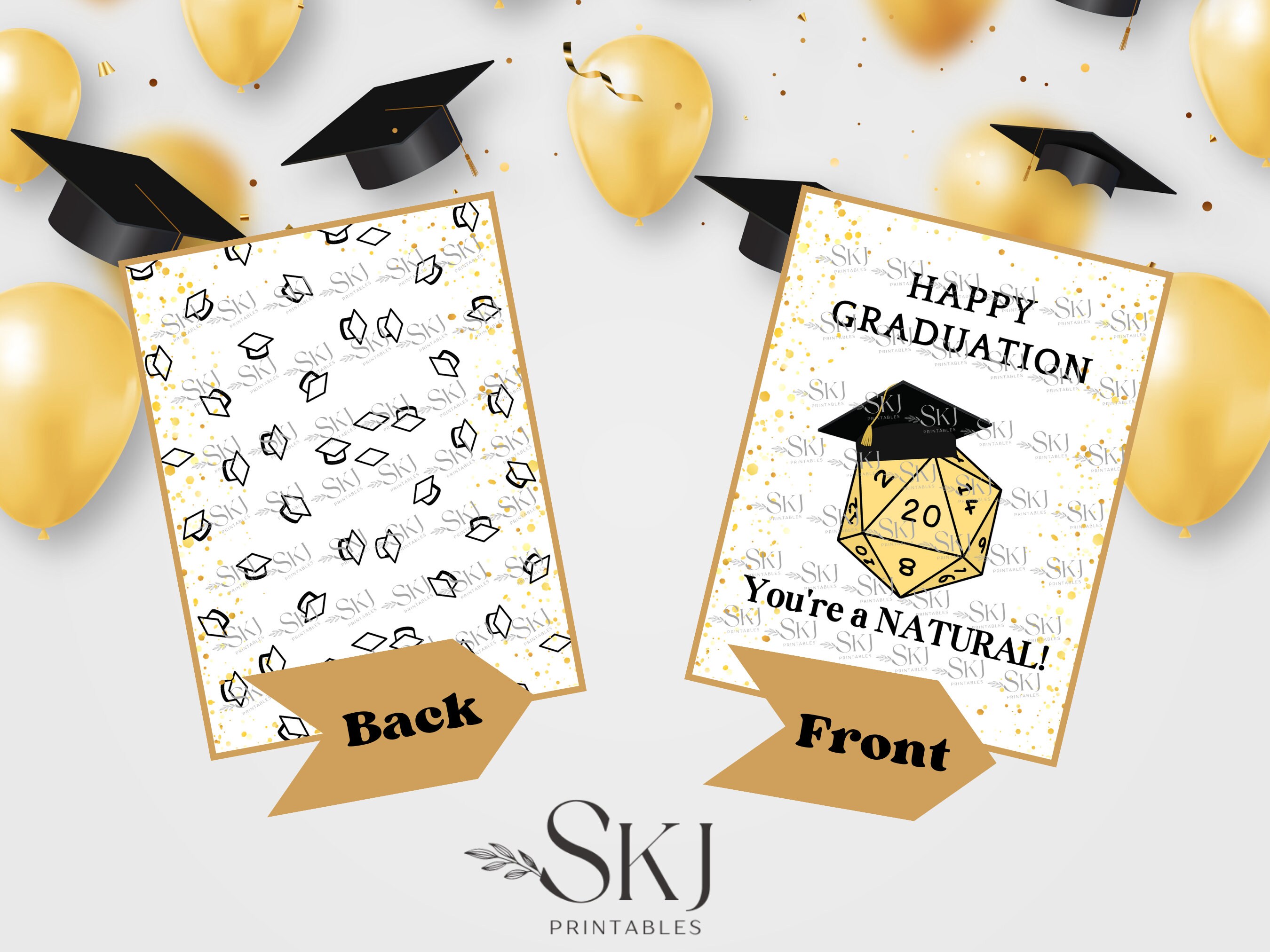 PRINTABLE Fantasy RPG Graduation Card - TTRPG Graduation Card - 20 ...