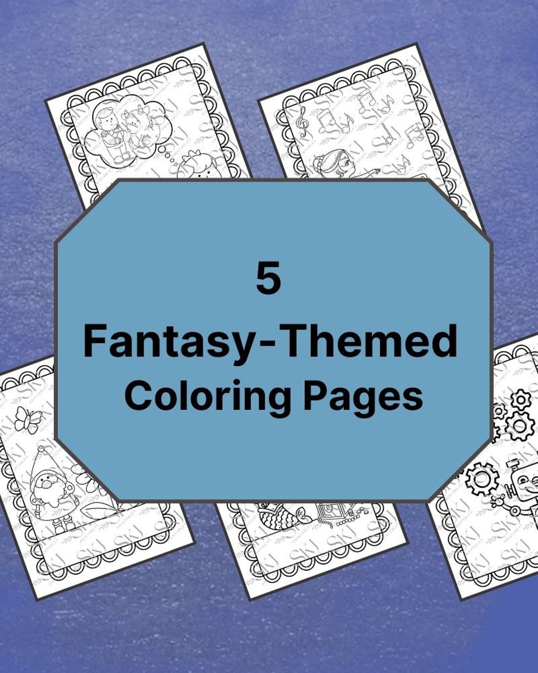 PRINTABLE Fantasy-themed Coloring Pages for Boys and Girls - Digital ...