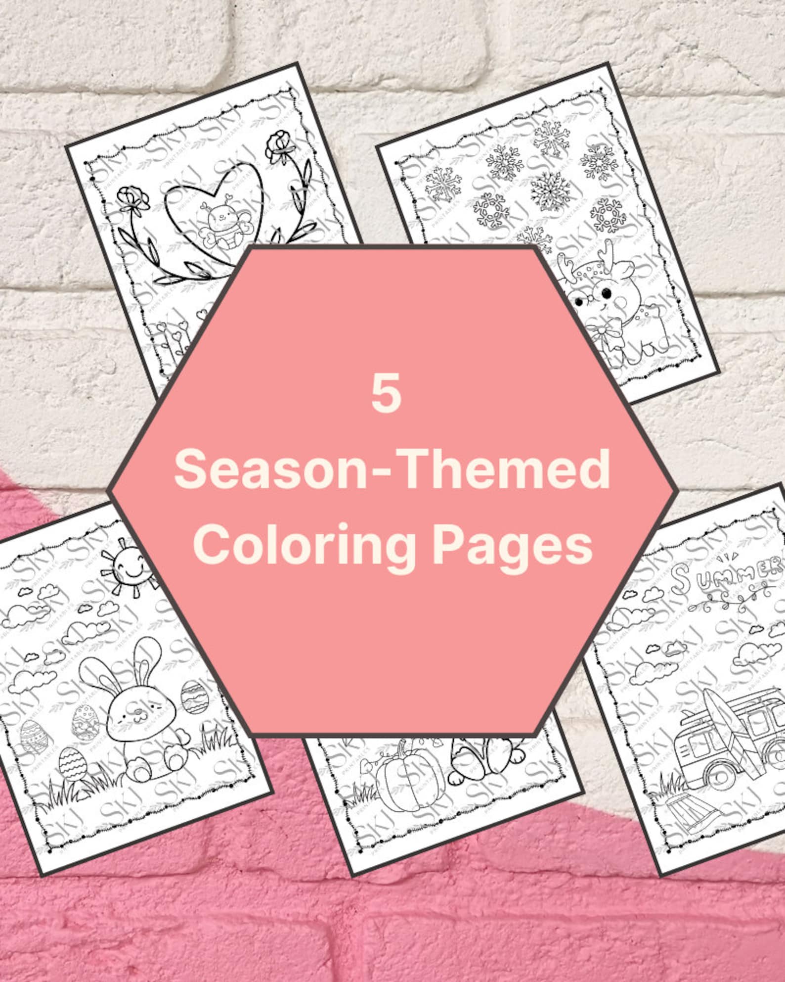 PRINTABLE Seasonal Coloring Pages for Boys and Girls - Digital Download ...