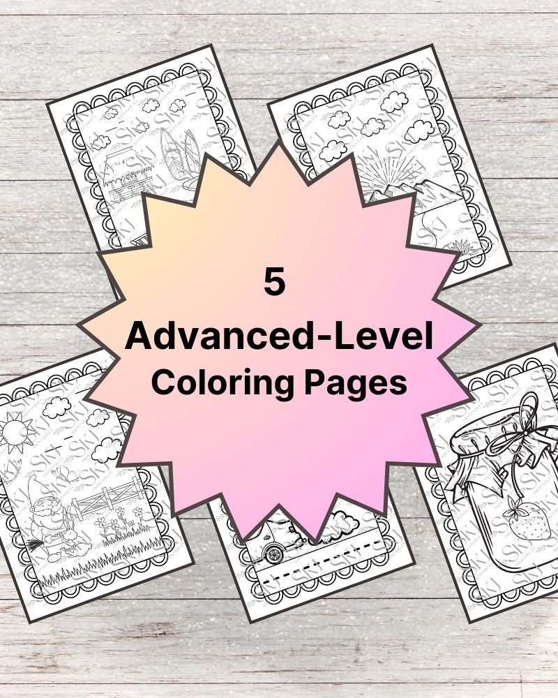 PRINTABLE Advanced Coloring Pages for Adults - Digital Download ...