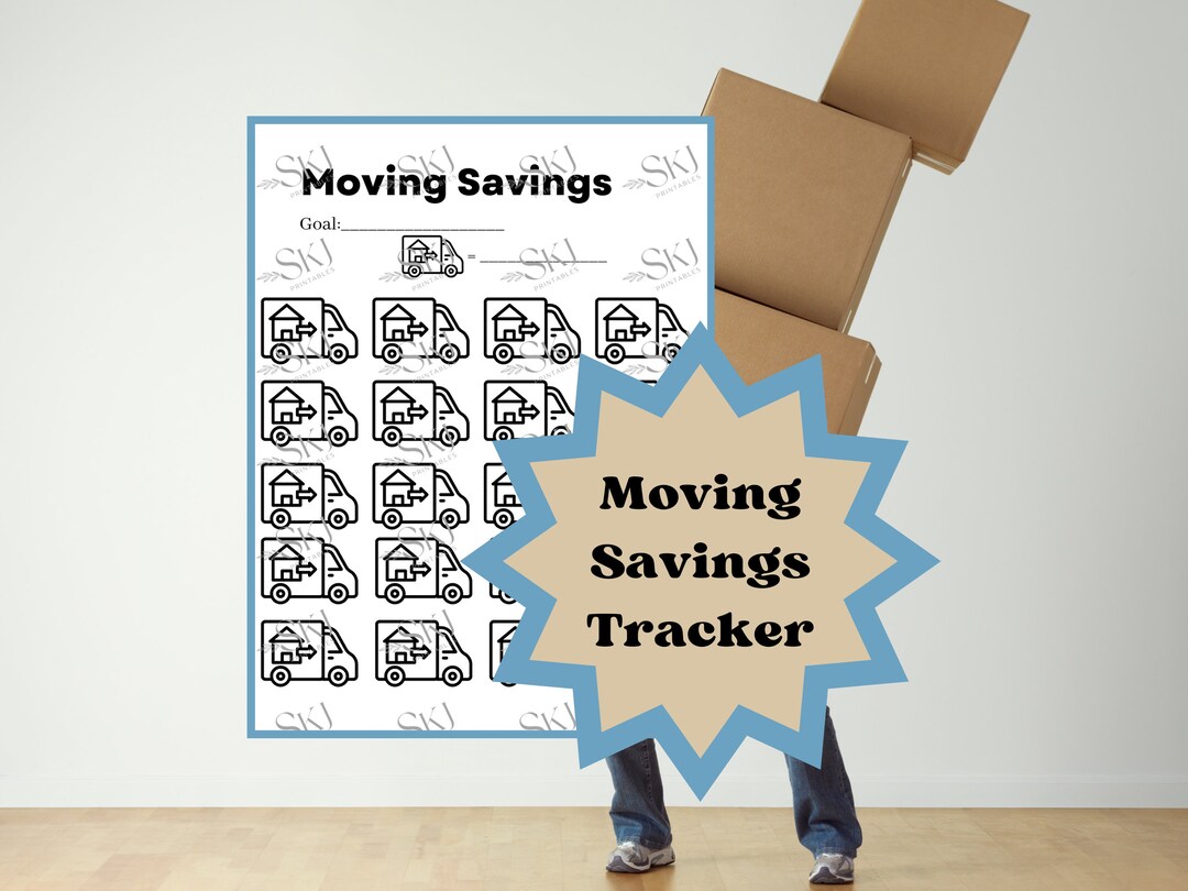 PRINTABLE Moving Savings Tracker, Moving Savings Goal, Moving Out ...