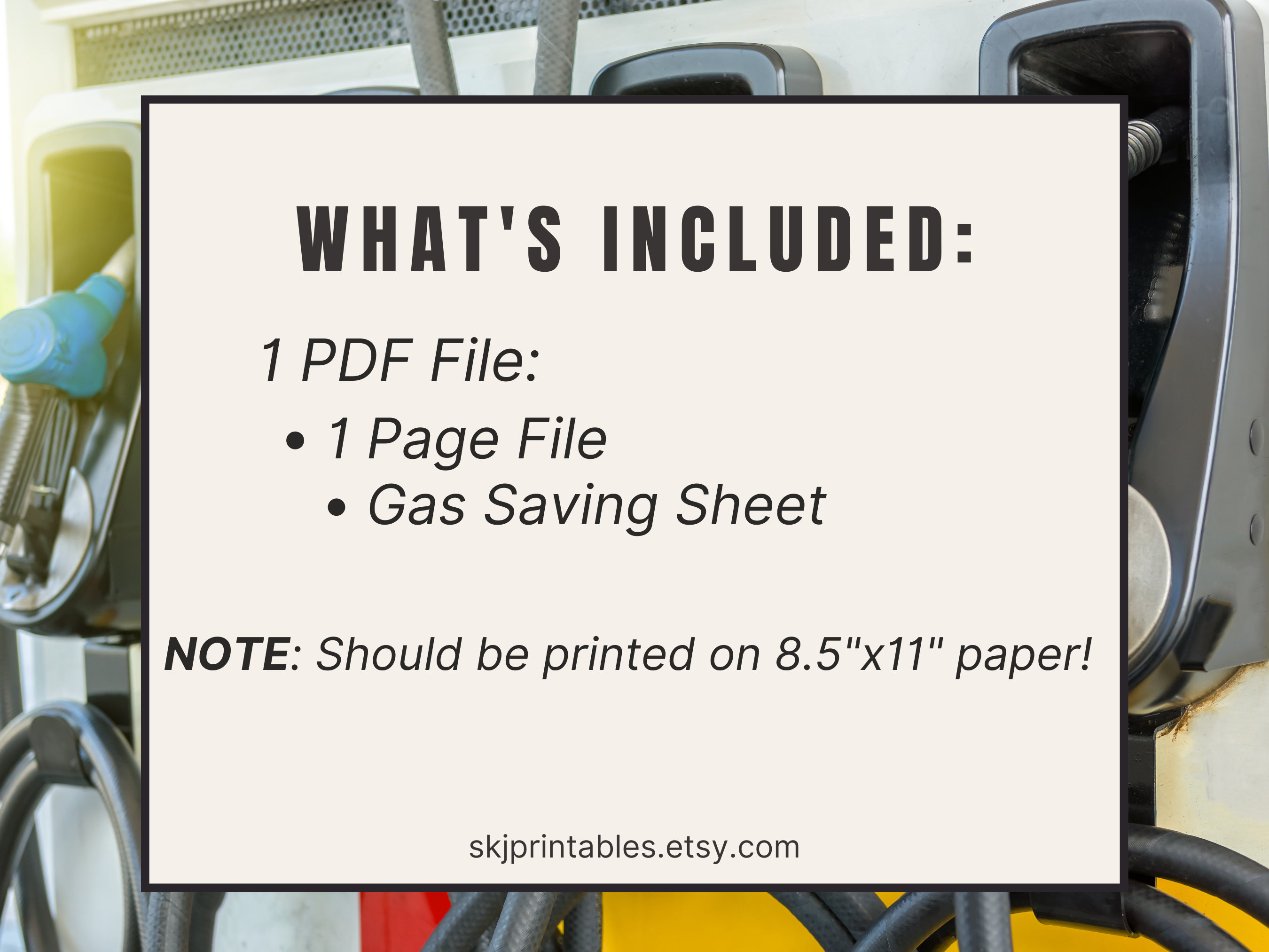 PRINTABLE Gas Saving Budget, Road Trip Saving Budget, Short-term ...