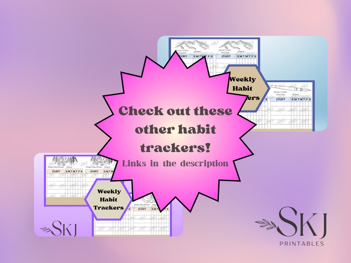 PRINTABLE Habit Tracker for Couples, Weekly Habit Tracker Bundle ...