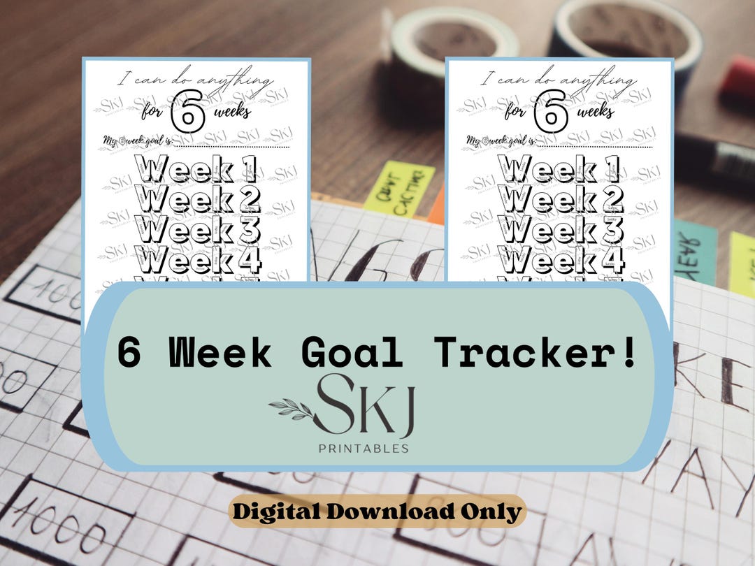 PRINTABLE 6 Week Habit Tracker, Six Week Reward Tracker, Six Week ...