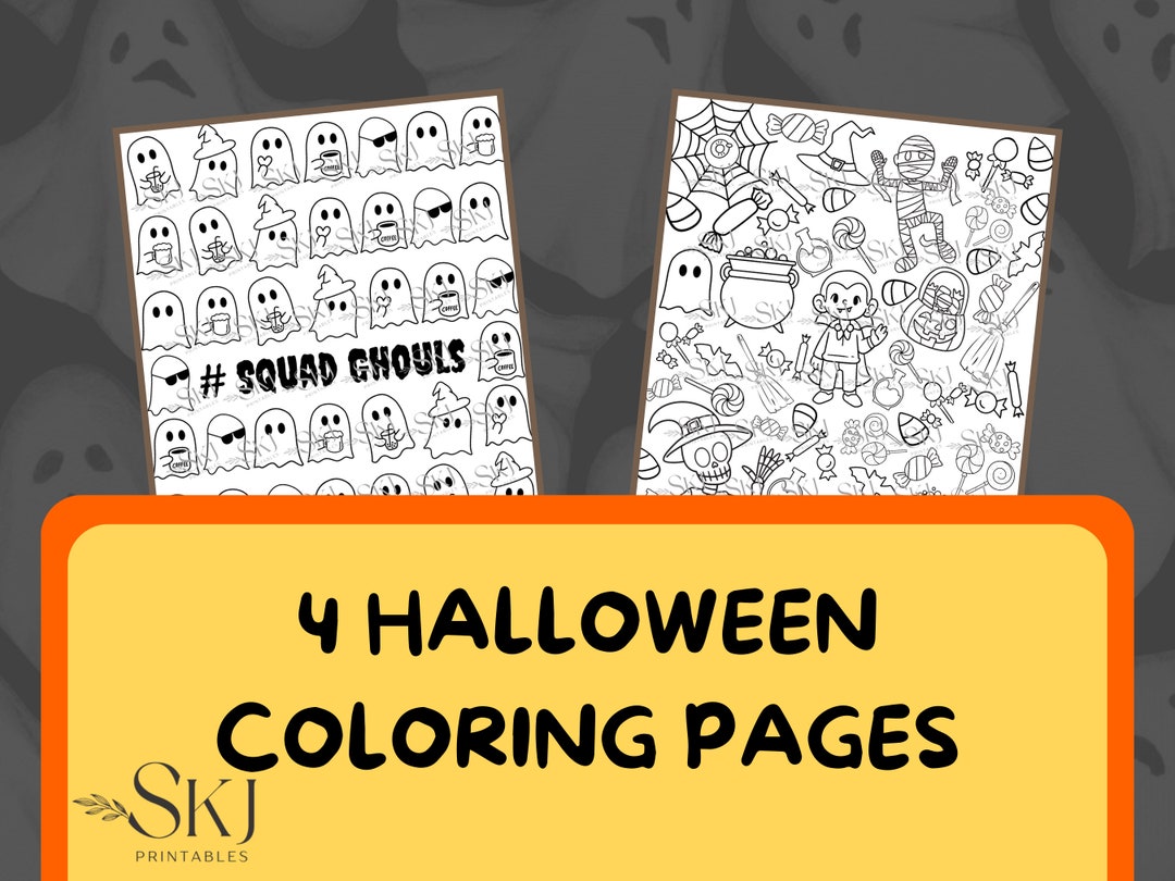 PRINTABLE Halloween Coloring Pages, Kids Halloween Coloring Sheets ...