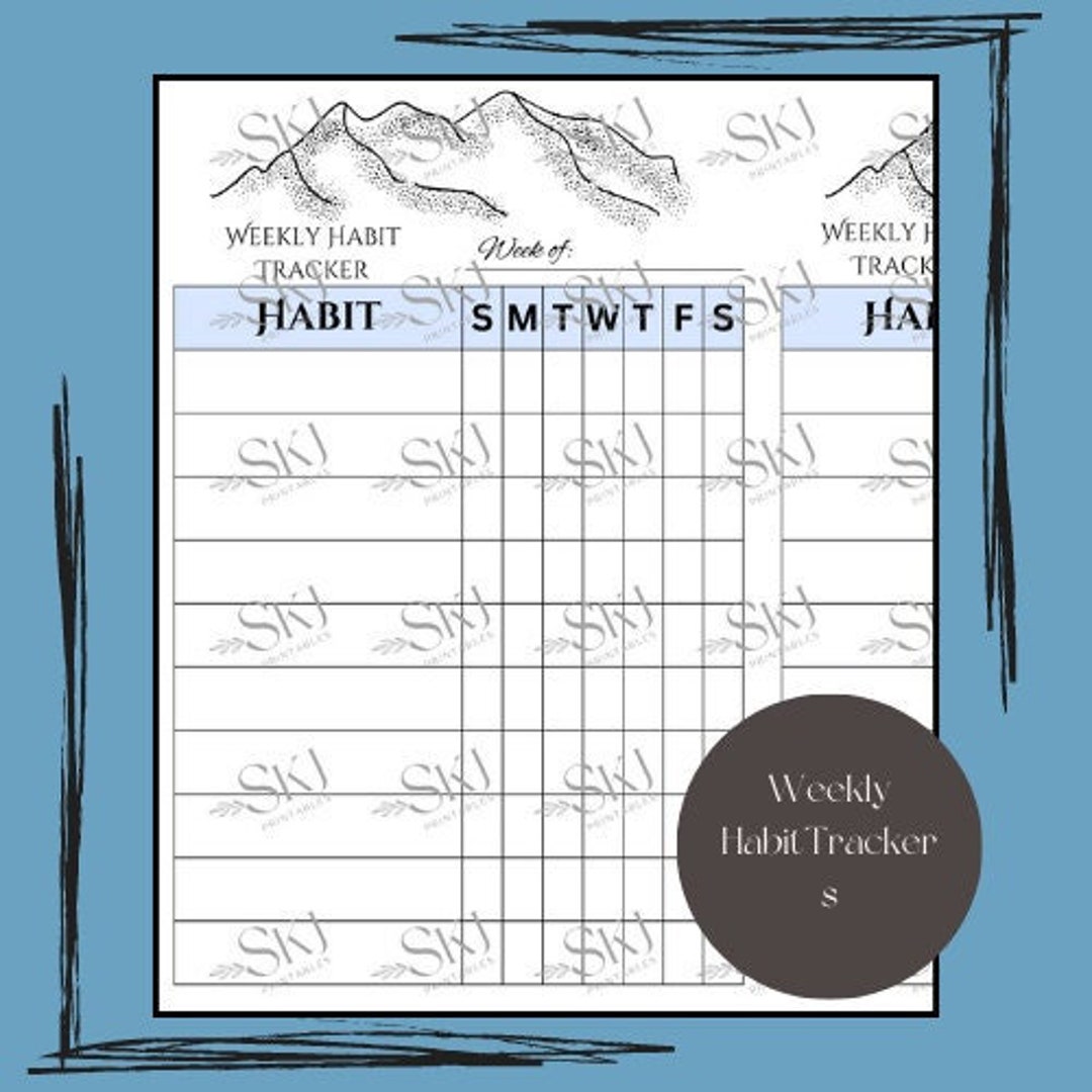 PRINTABLE Masculine Habit Tracker Masculine Journal Habit - Etsy