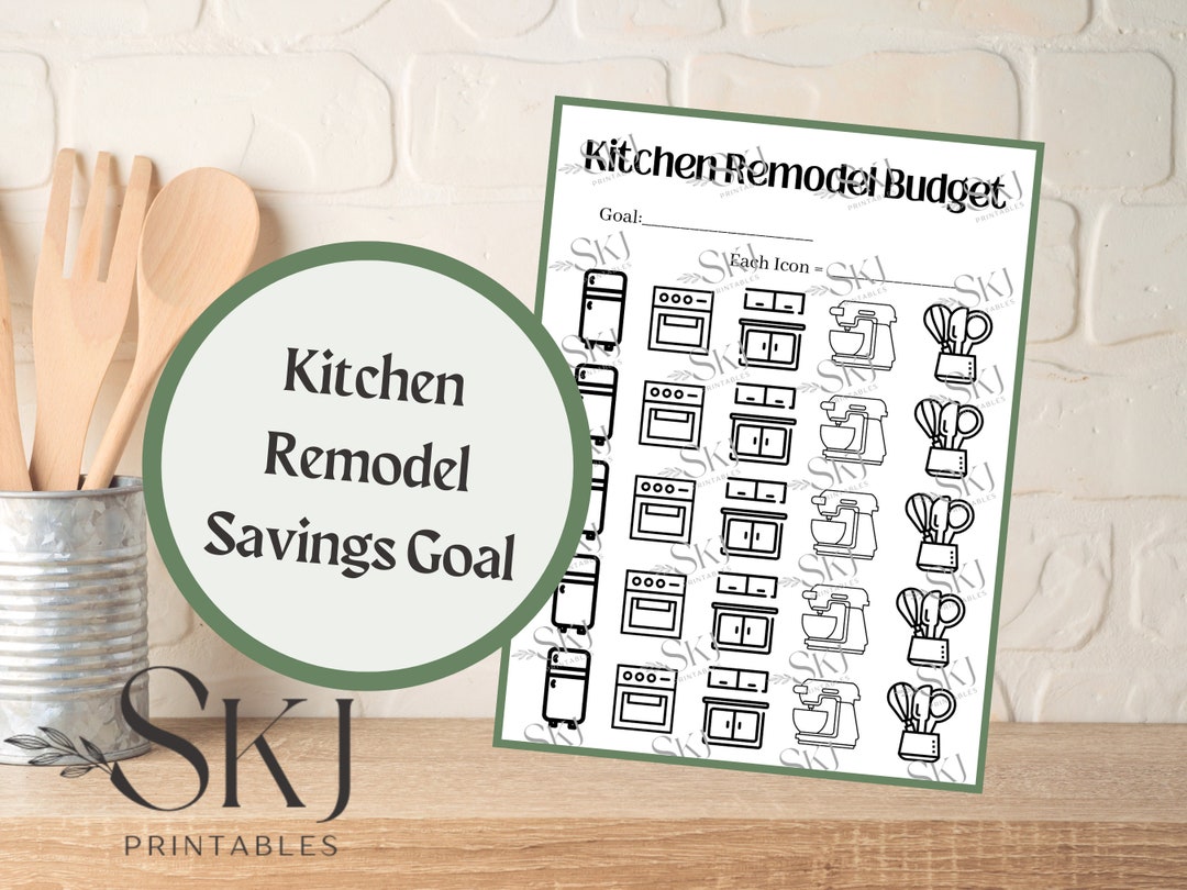 PRINTABLE Kitchen Remodel Budget, New Kitchen Budget, Short-term ...
