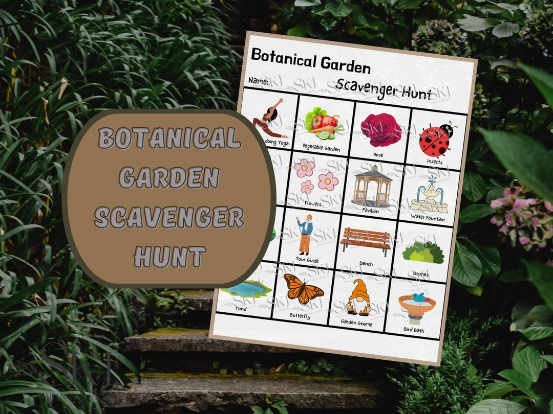 PRINTABLE Botanical Garden Scavenger Hunt Worksheet - Field Trip ...
