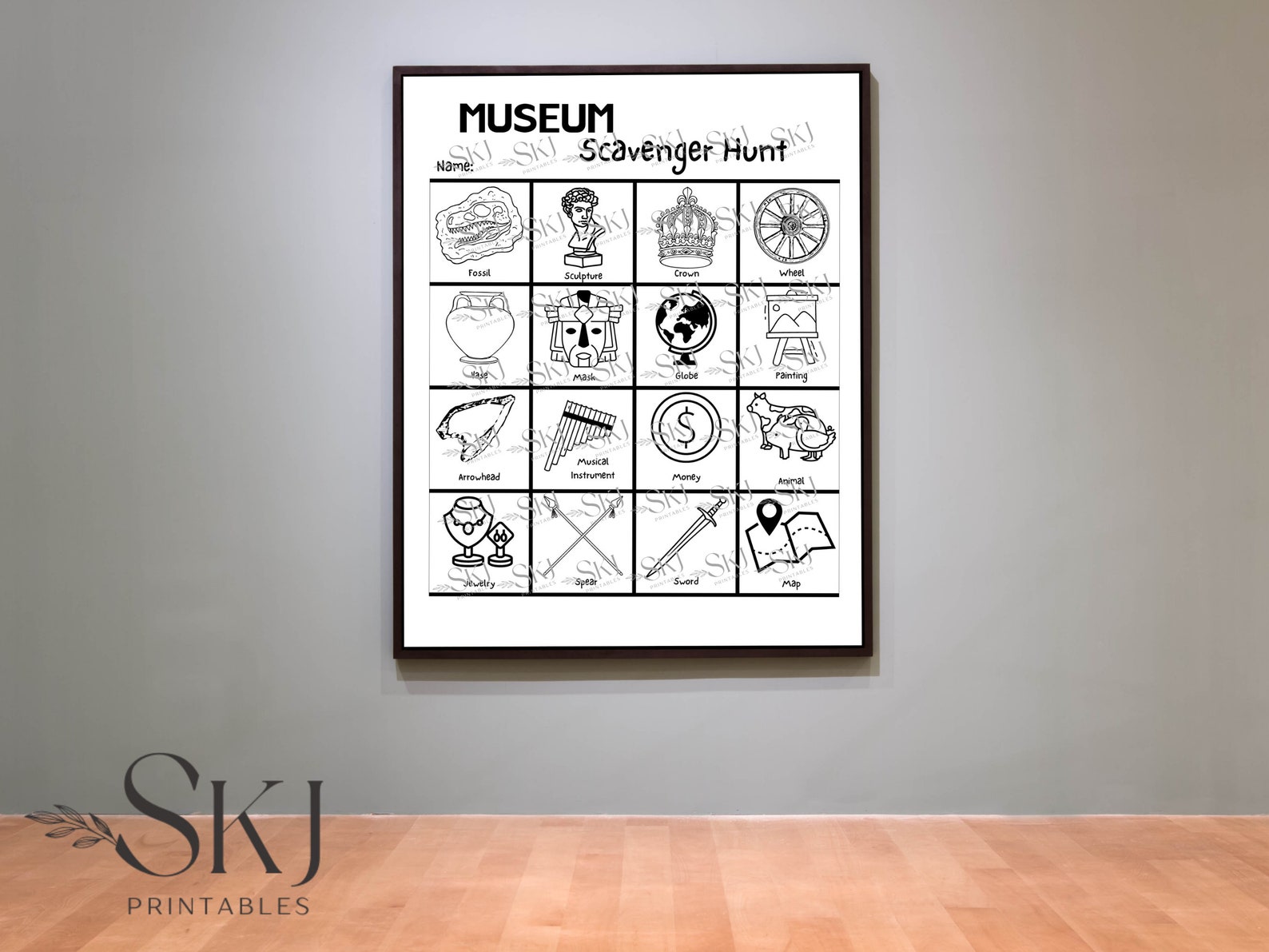 PRINTABLE Museum Scavenger Hunt Worksheet - Field Trip Worksheet for ...