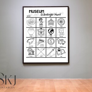 PRINTABLE Museum Scavenger Hunt Worksheet - Field Trip Worksheet for ...
