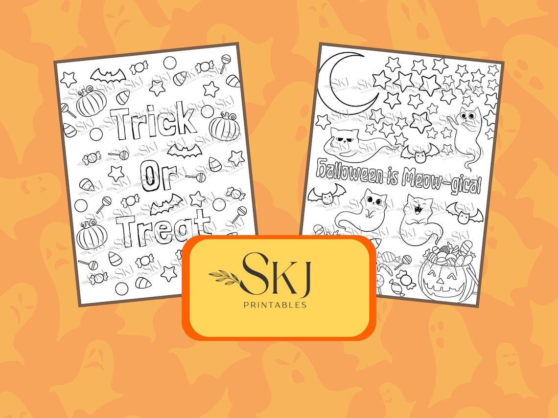 PRINTABLE Halloween Coloring Pages, Kids Halloween Coloring Sheets ...