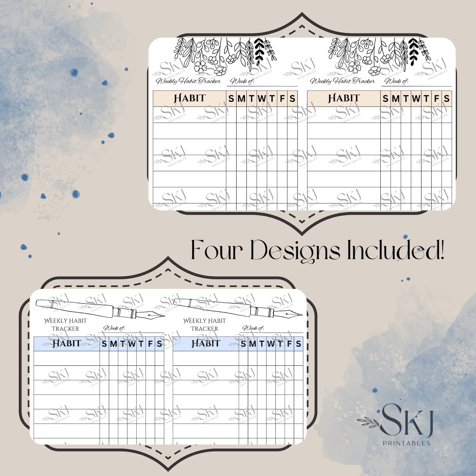 PRINTABLE Habit Tracker for Couples, Weekly Habit Tracker Bundle ...