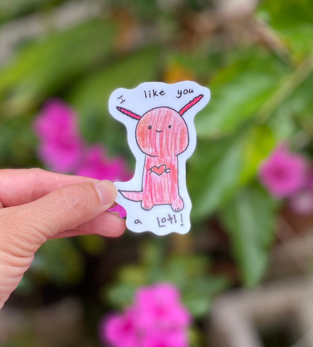 I Like You alotl Sticker Axolotl Sticker - Etsy