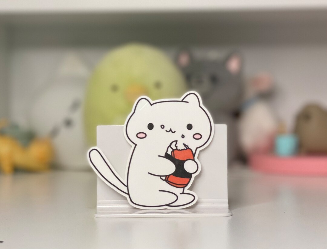 Cat Spam Musubi Sticker - Diecut Waterproof Vinyl Sticker - Etsy