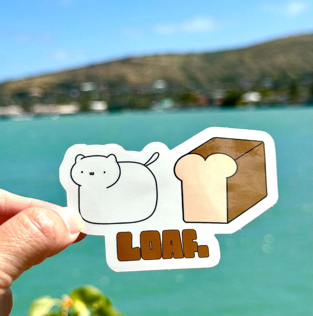 Cat "loaf" Sticker - Diecut Waterproof Vinyl Sticker for Cat Lovers - Etsy