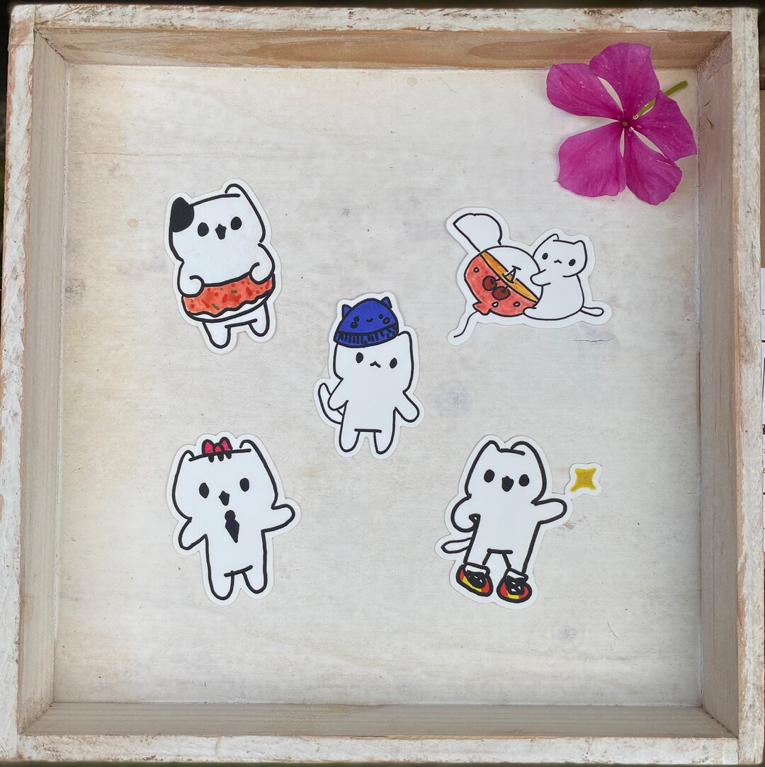Dango Cat Sticker Variety Pack - 5 Stickers - Etsy