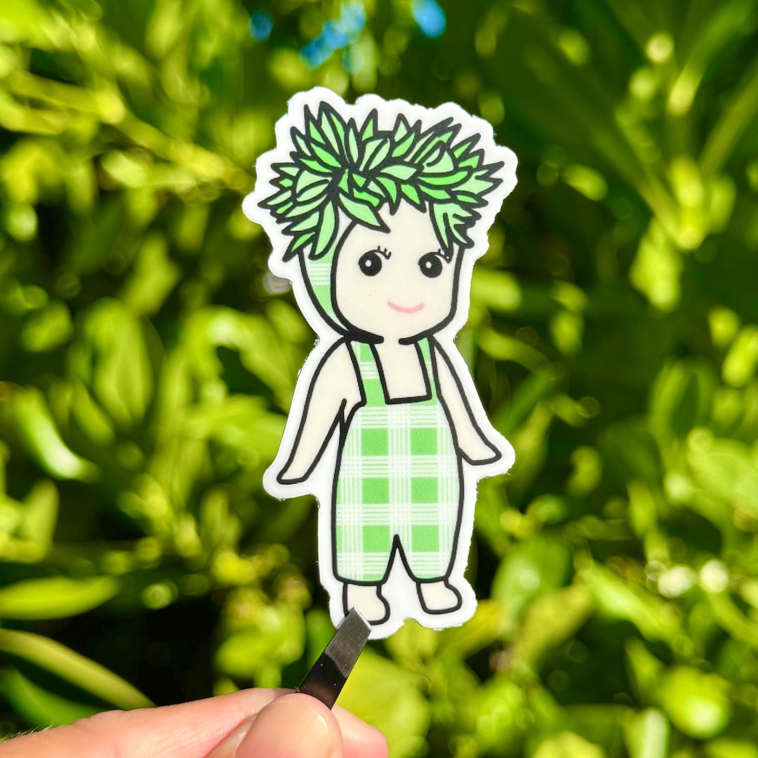 Sonny Angel Palaka With Pua Sticker - Green Ti Leaf Lei Po'o Waterproof ...