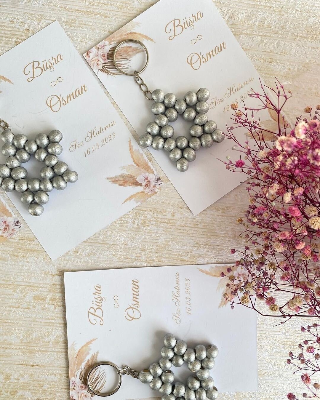 Bridesmaid Keyring Gifts Pearl Bead Keychain Custom Letter - Etsy