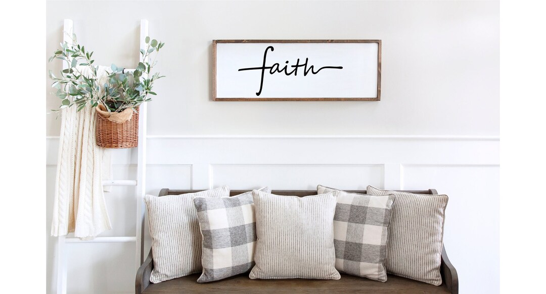 Framed Faith Wooden Sign - Etsy