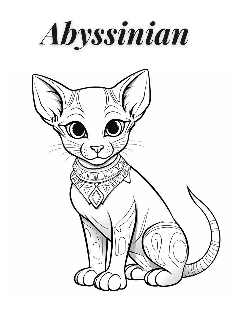 10 Enchanting Cats Coloring Pages, Printable Coloring Page, Printable ...