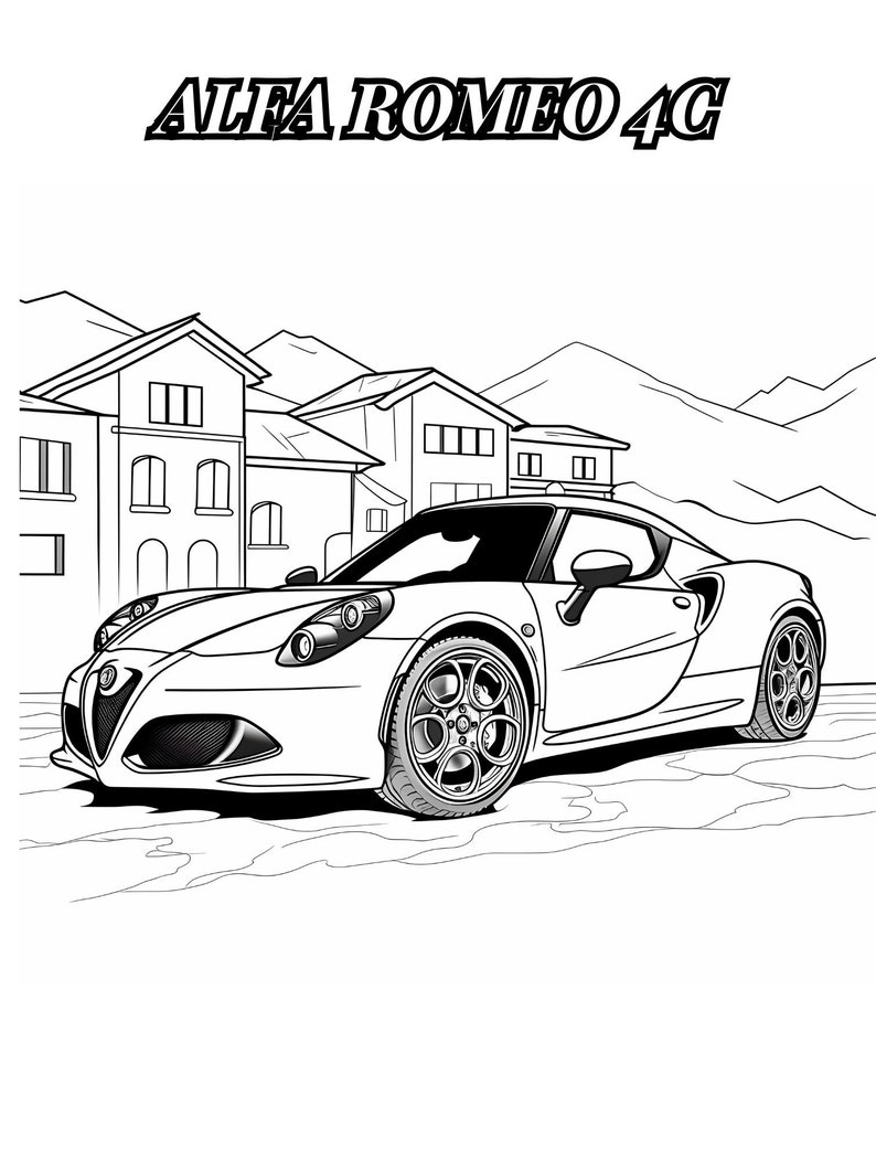 Amazing Cars Coloring Book, Printable Coloring Page, Cars Coloring ...