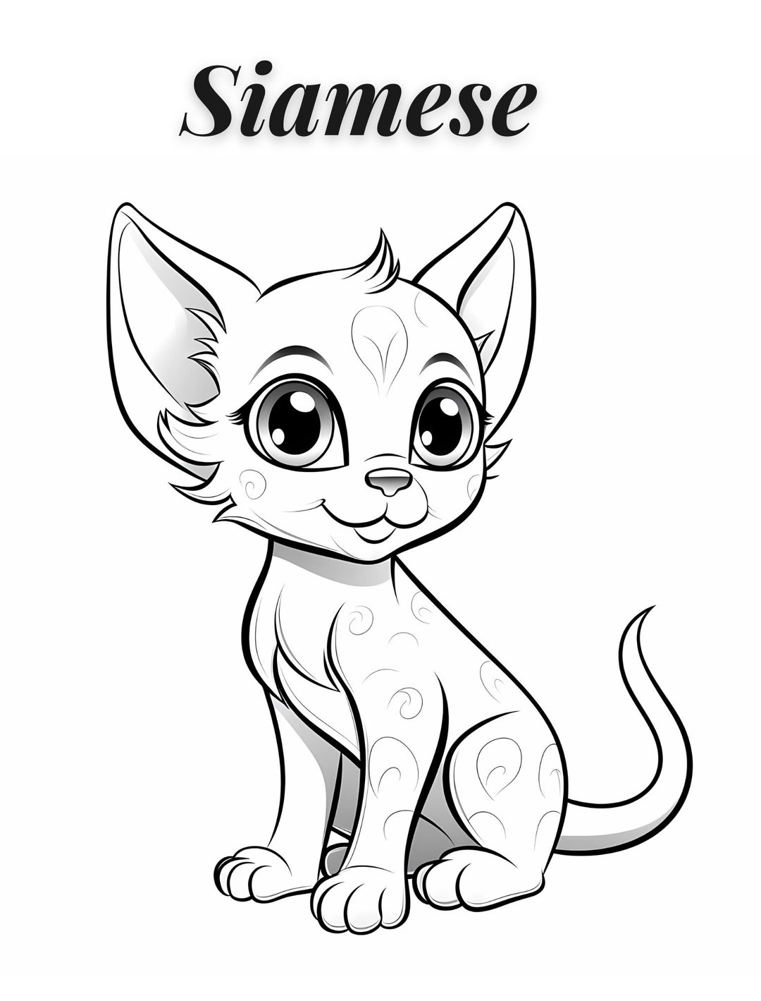 10 Enchanting Cats Coloring Pages, Printable Coloring Page, Printable ...