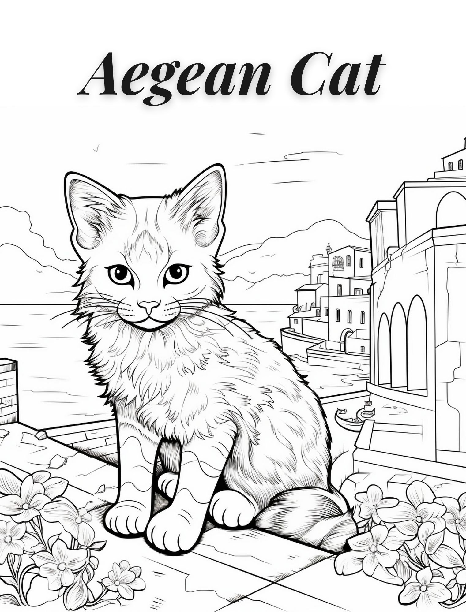 10 Enchanting Cats Coloring Pages, Printable Coloring Page, Printable ...