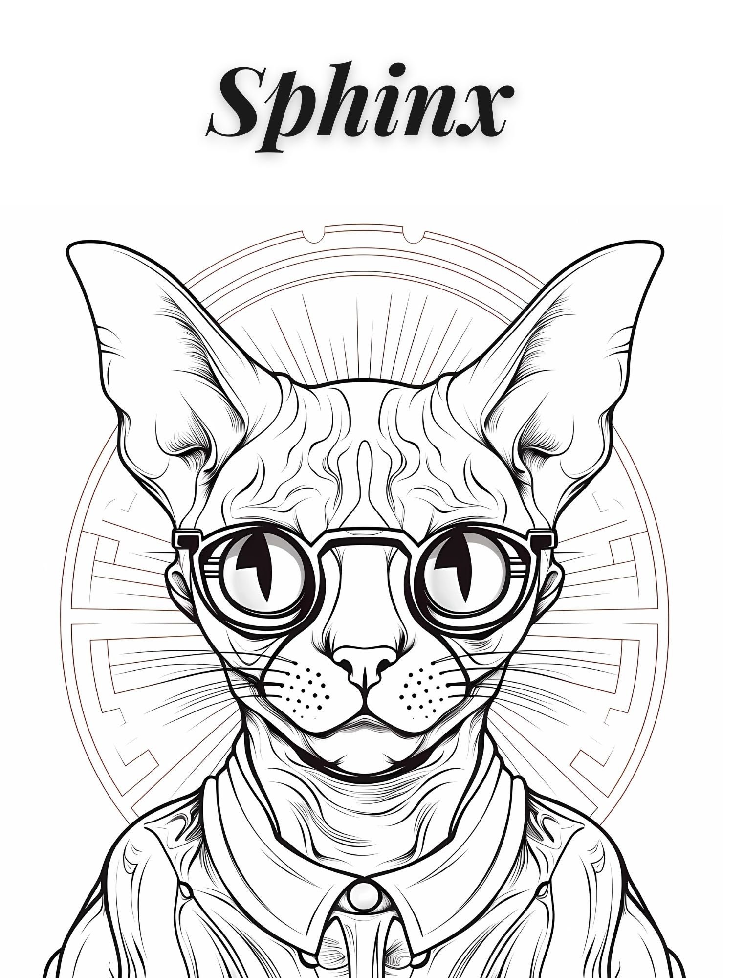 10 Enchanting Cats Coloring Pages, Printable Coloring Page, Printable ...