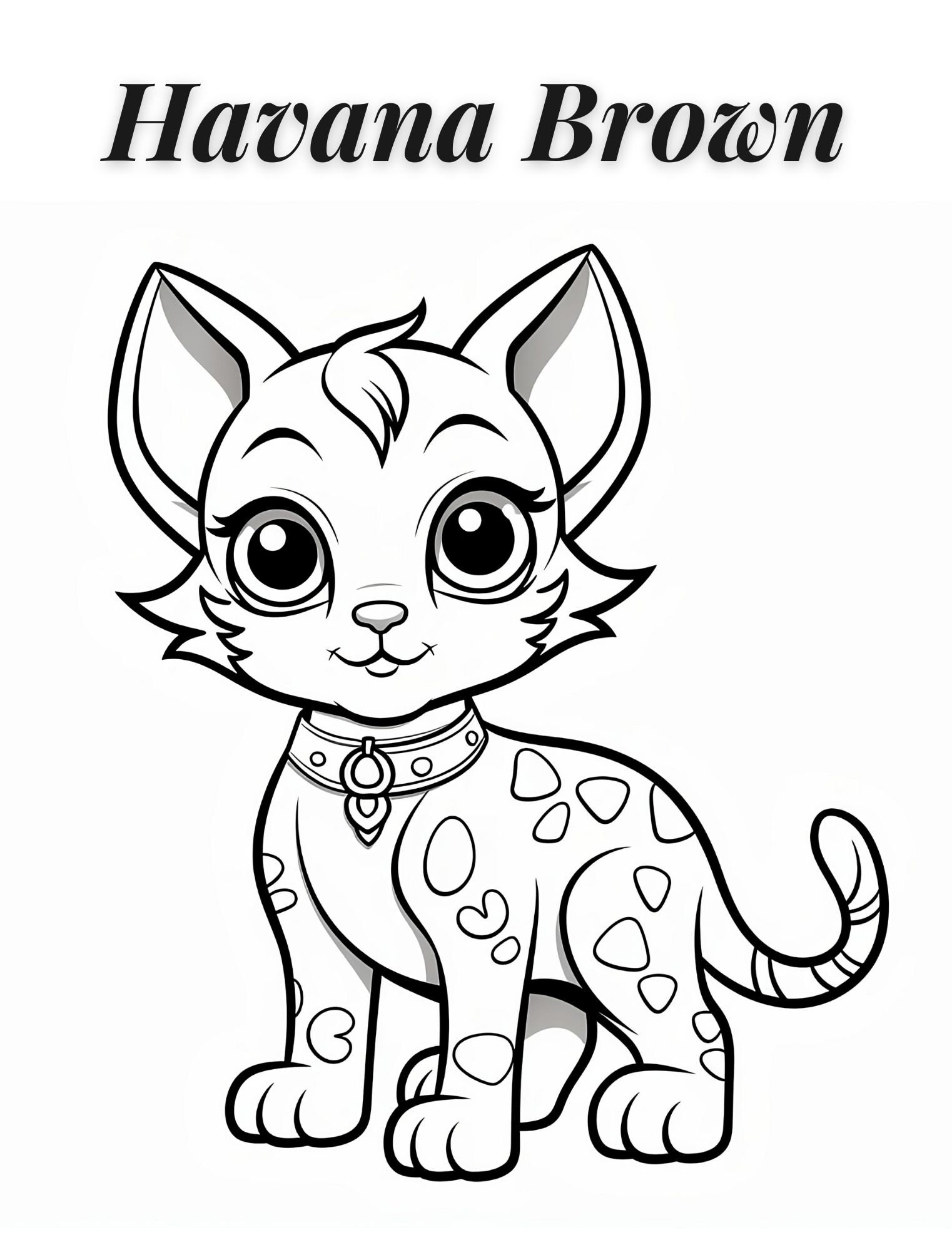 10 Enchanting Cats Coloring Pages, Printable Coloring Page, Printable ...