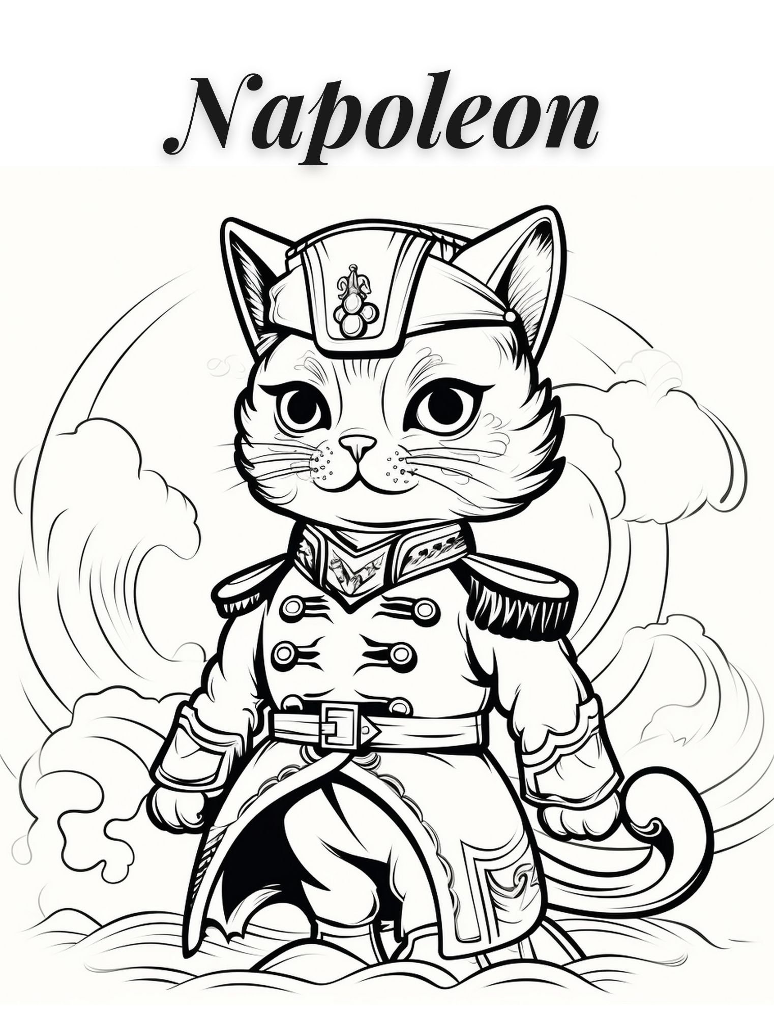 10 Enchanting Cats Coloring Pages, Printable Coloring Page, Printable ...