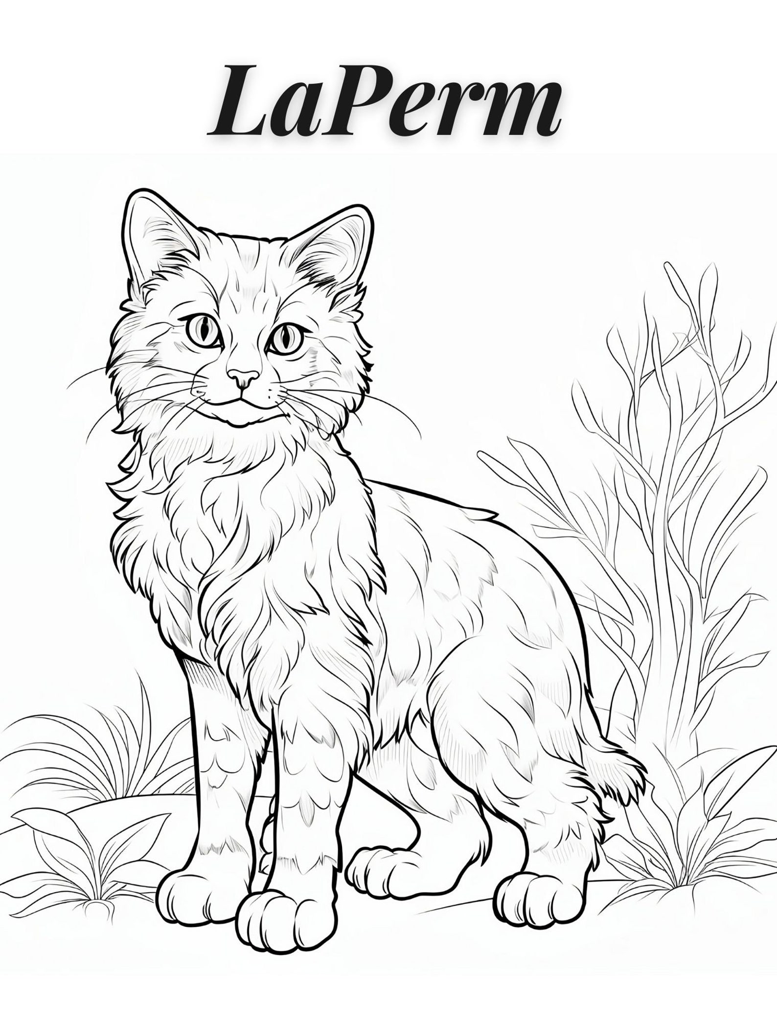 10 Enchanting Cats Coloring Pages, Printable Coloring Page, Printable ...