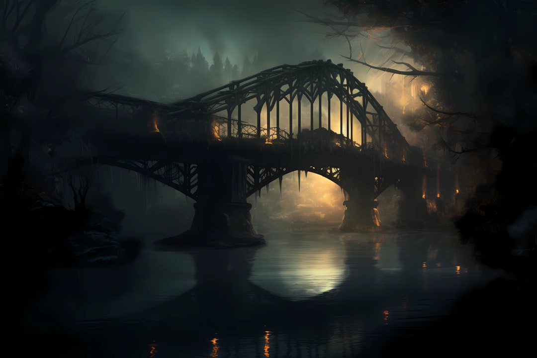 Dark Bridge Digital Art, Bridge Art, Digital Art, Dark Bridge Art ...