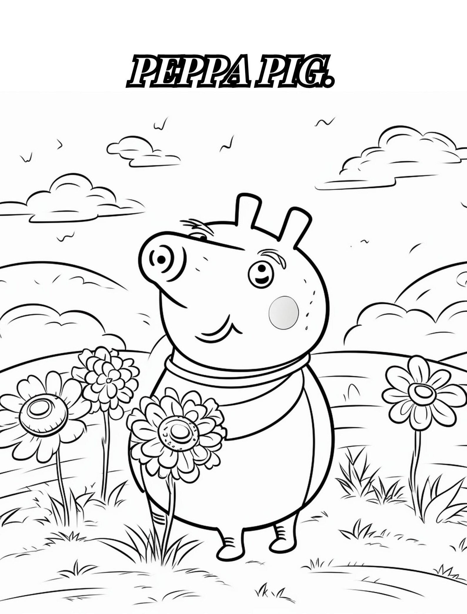 10 Cartoon Famous Characters Coloring Pages, Printable Coloring Page ...