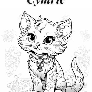 10 Enchanting Cats Coloring Pages, Printable Coloring Page, Printable ...