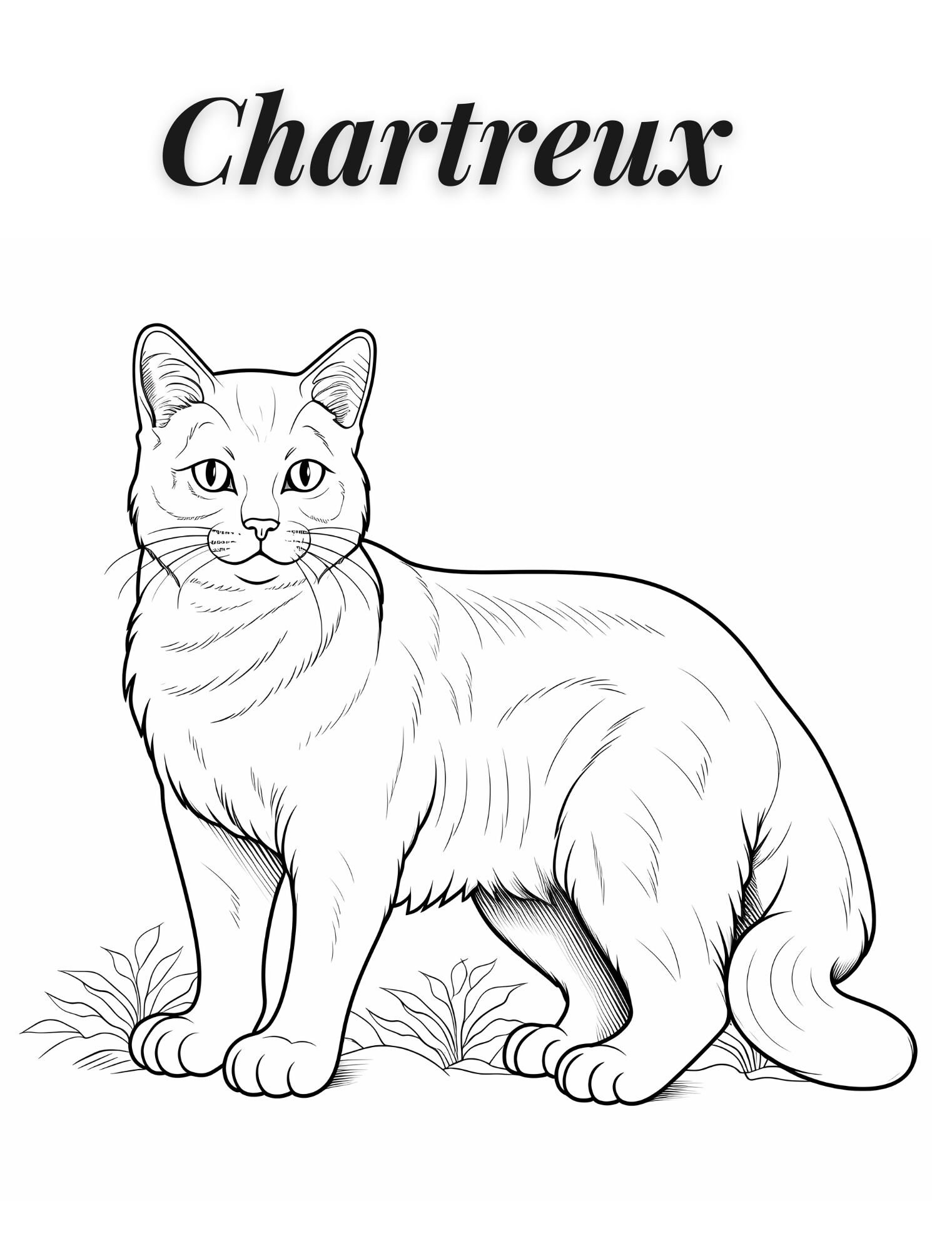 10 Enchanting Cats Coloring Pages, Printable Coloring Page, Printable ...