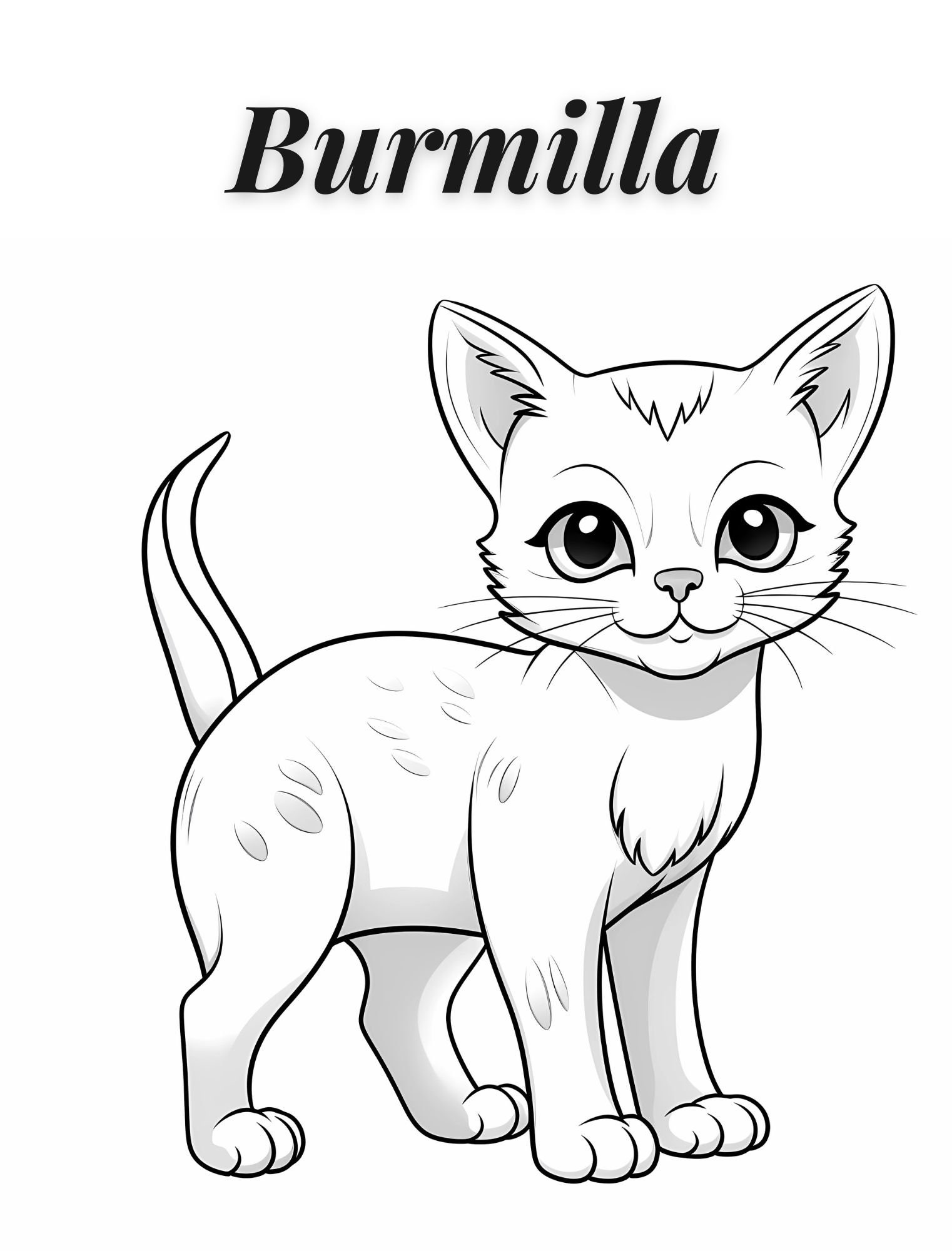 10 Enchanting Cats Coloring Pages, Printable Coloring Page, Printable ...